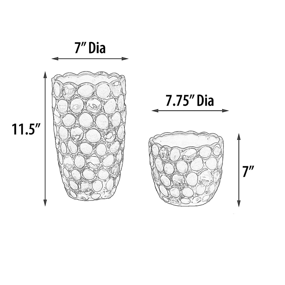 Runako Turquoise Blue Vase, Set Of 2 | Rooms to Go