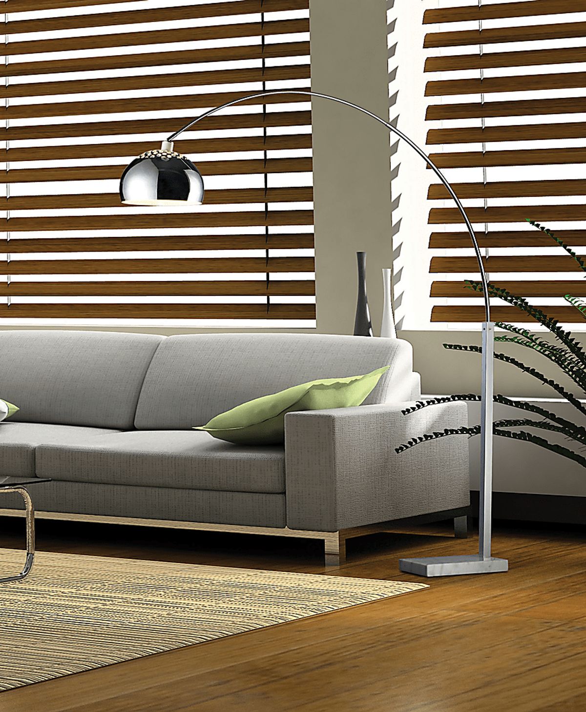 Rushwood Moor Silver Gray Floor Lamp | Rooms to Go