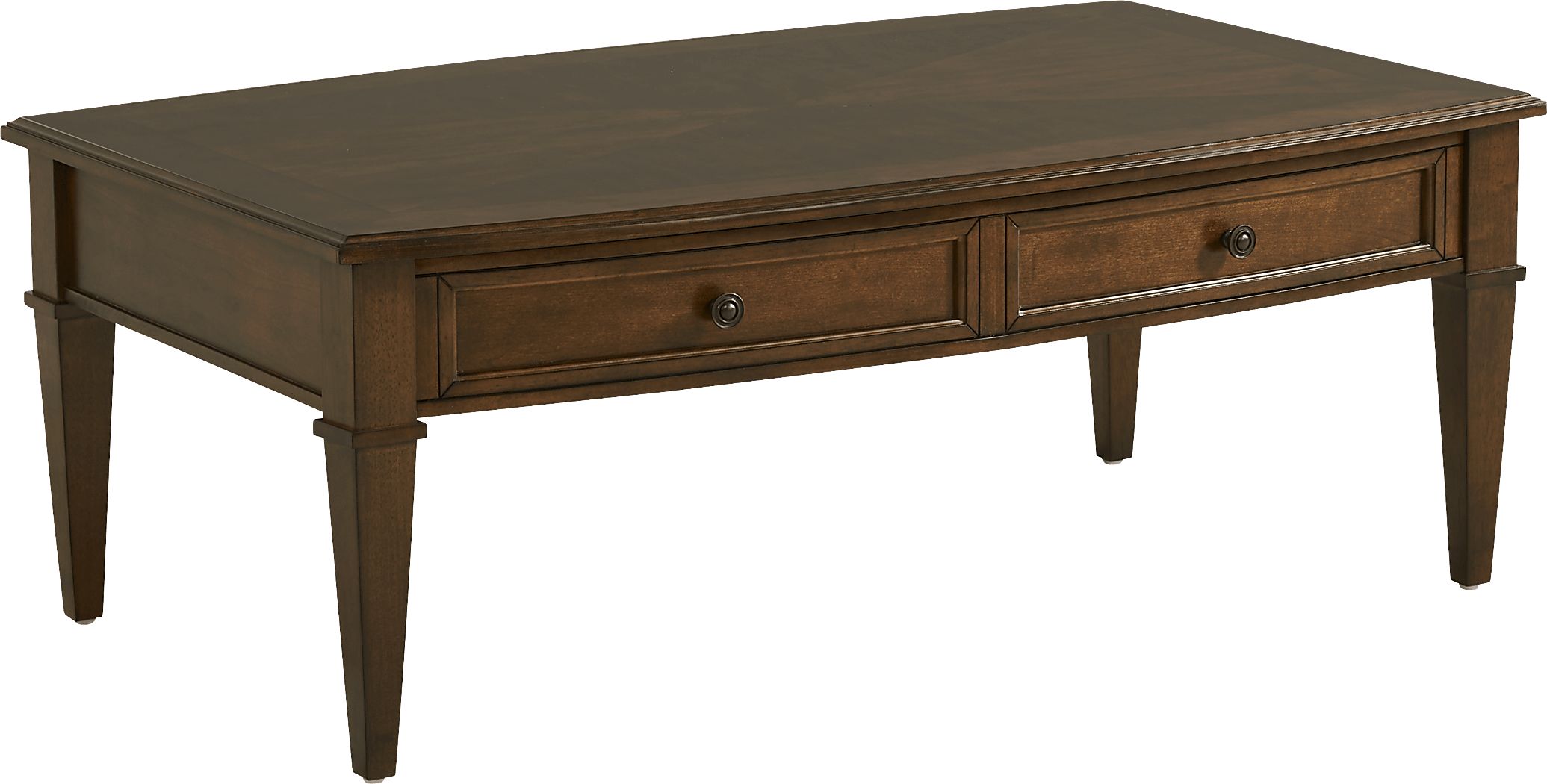 Russo Lane Brown Dark Wood Storage Cocktail Table | Rooms to Go