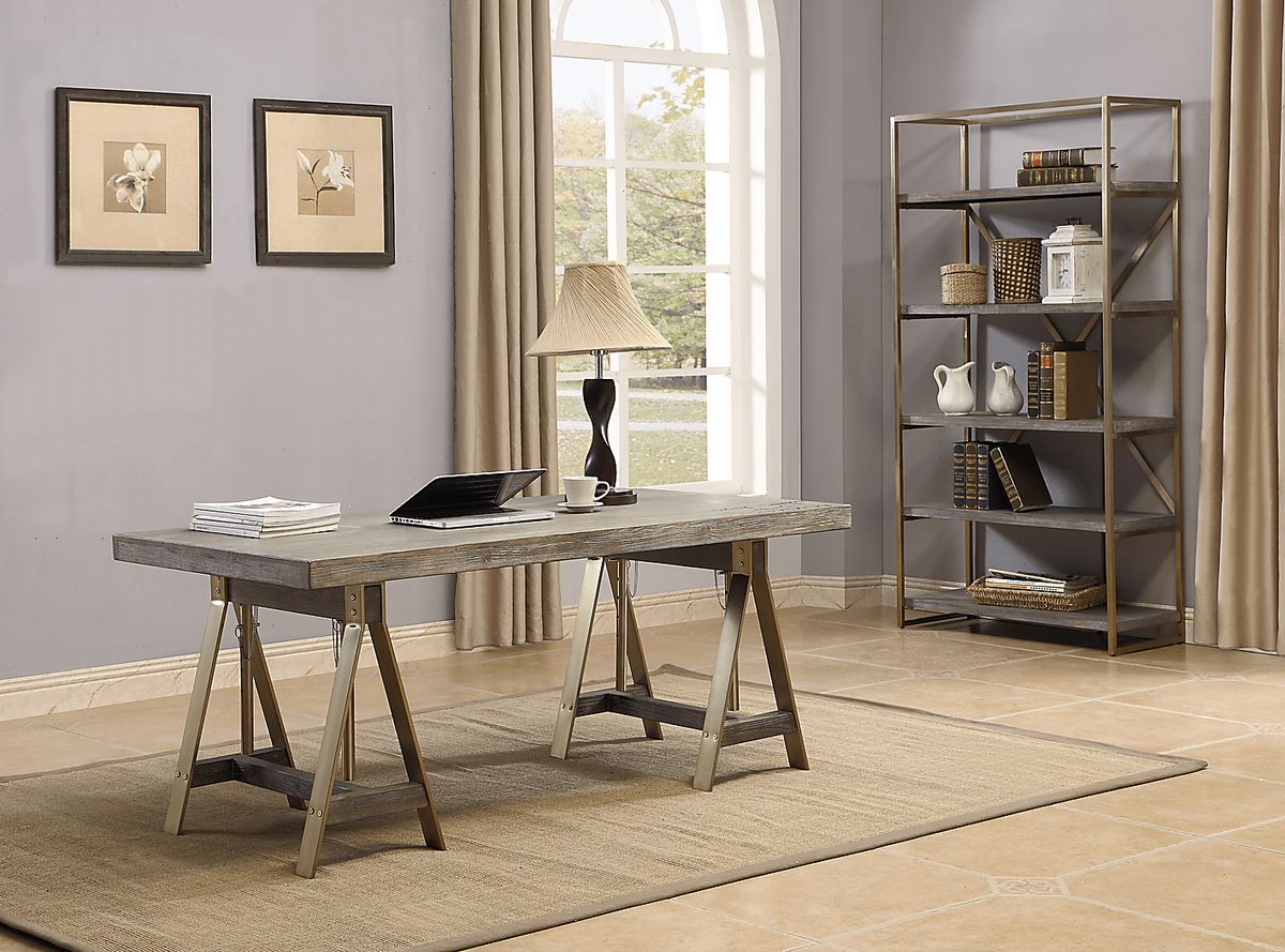 Rustic Goldie Brown Dark Wood Desk | Rooms to Go