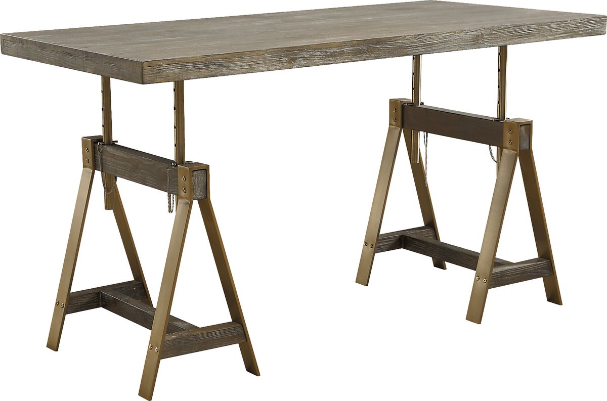 Rustic Goldie Brown Dark Wood Desk | Rooms to Go