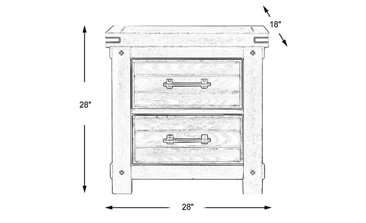 Rustic Haven White Colors,White Nightstand | Rooms to Go