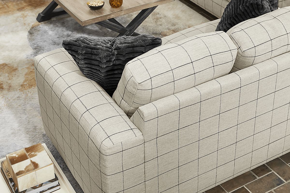 Rutherford 2 Pc Beige Woven Living Room Set With Sofa, Loveseat | Rooms ...