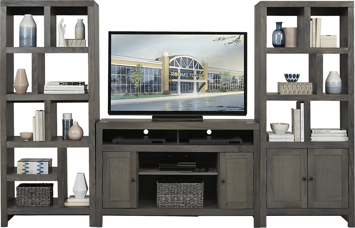 Ryder II 3 Pc Gray Wall Unit | Rooms to Go