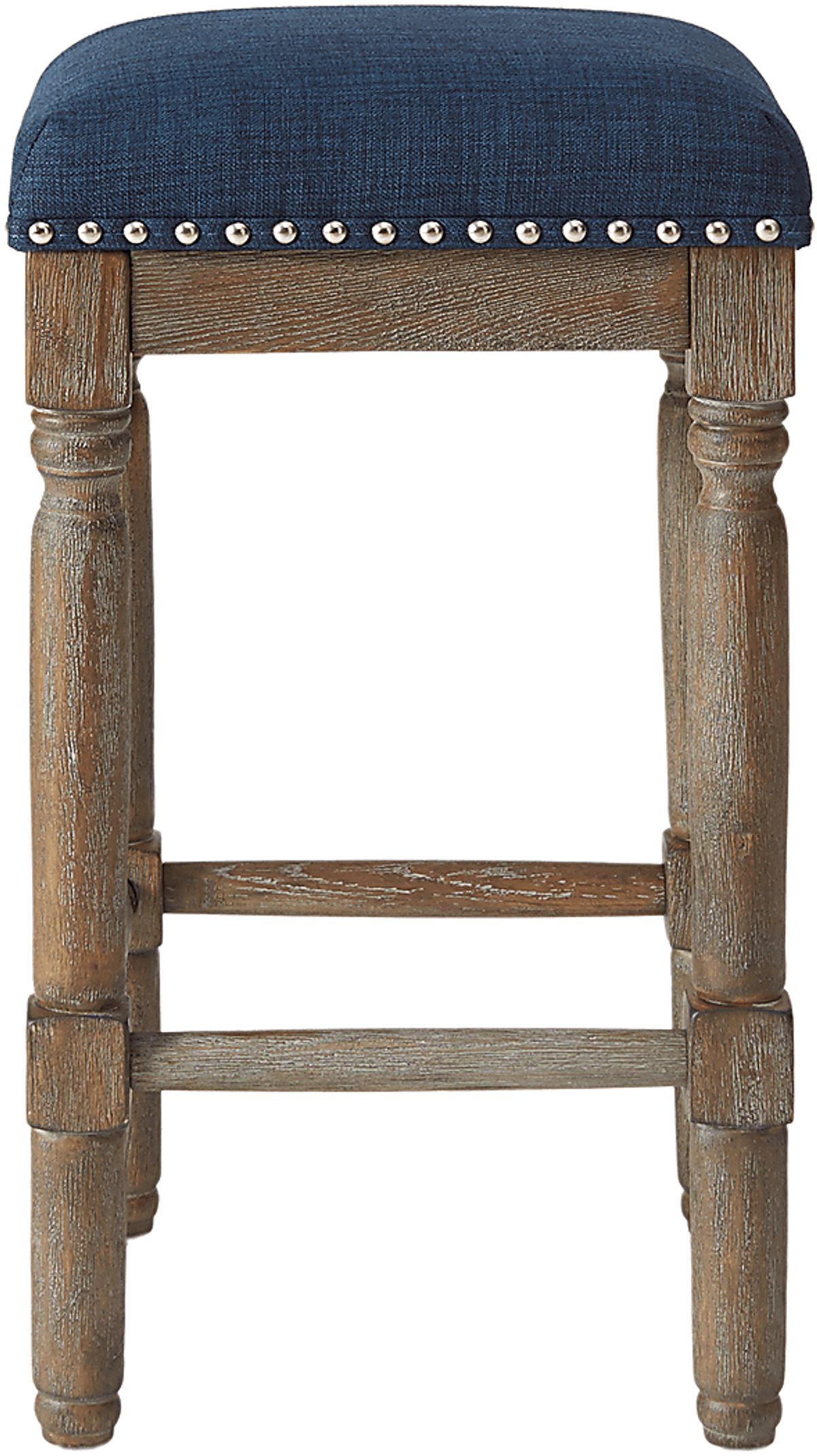 Rylandier Gray Navy Blue Counter Height Stool, Set Of 2 | Rooms to Go