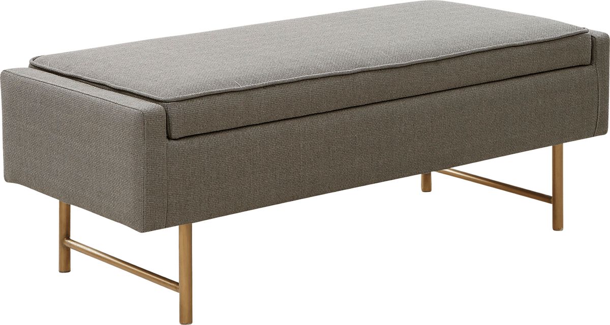 Rylis Gray Accent Bench | Rooms to Go