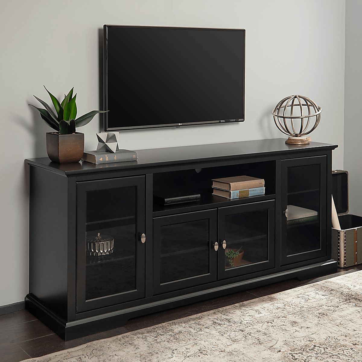 Sablewood Black Black,Colors 70 in. Console | Rooms to Go