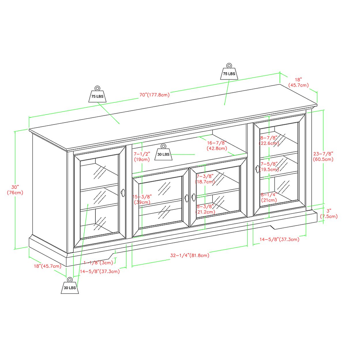 Sablewood Black Black,Colors 70 in. Console | Rooms to Go