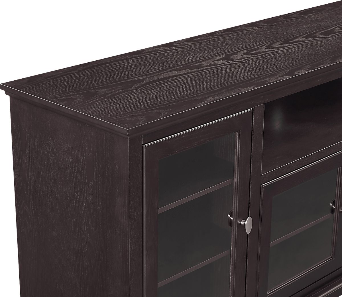 Sablewood Espresso Dark Wood 70 in. Console | Rooms to Go