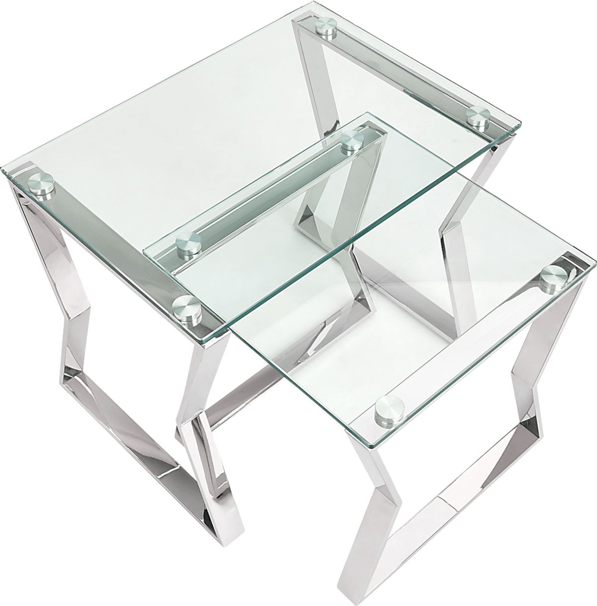 Sahalee Silver Gray Nesting Tables, Set Of 2 | Rooms to Go