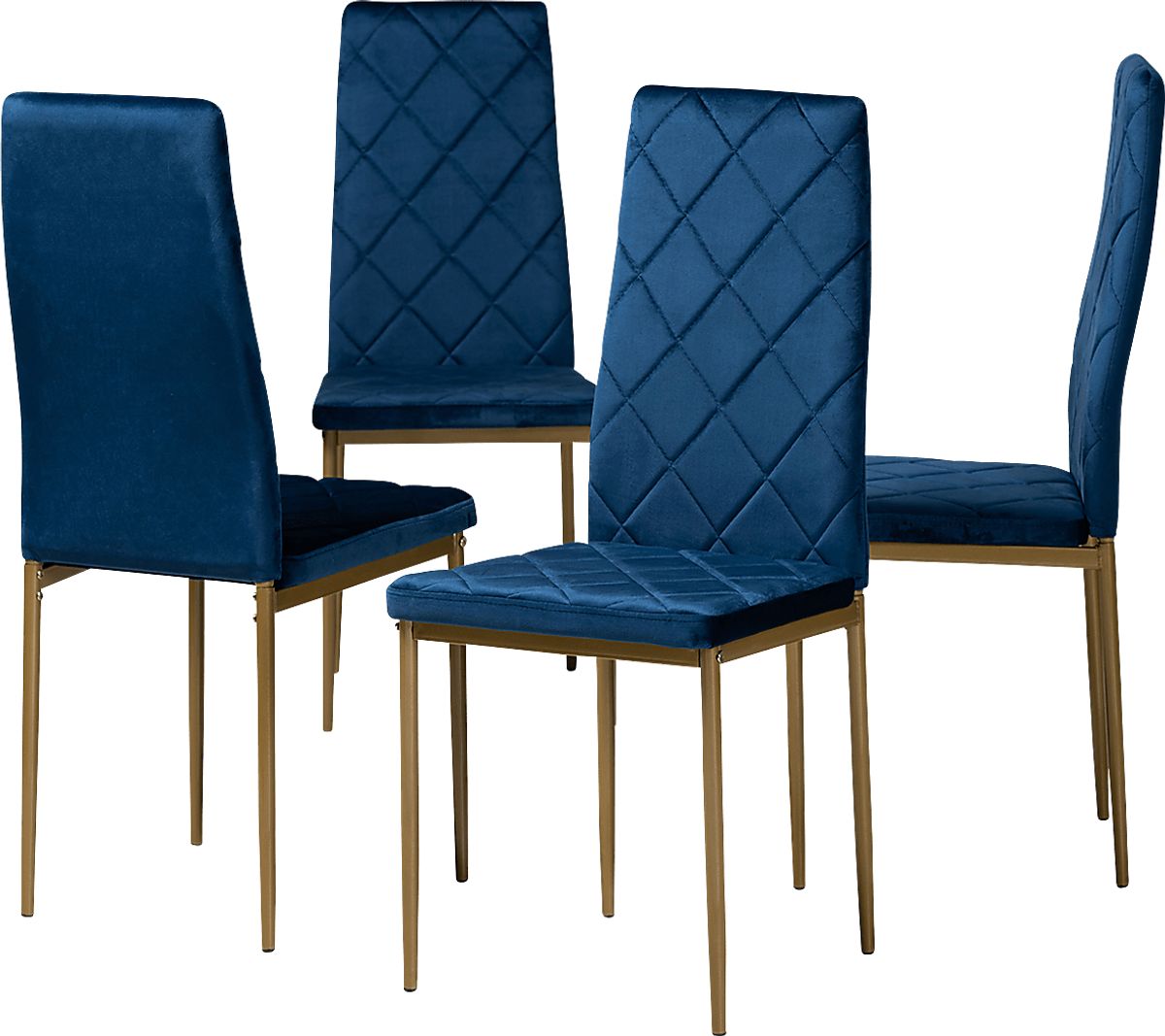 Sahallee Blue Polyester Fabric Dining Chair, Set Of 4 | Rooms to Go