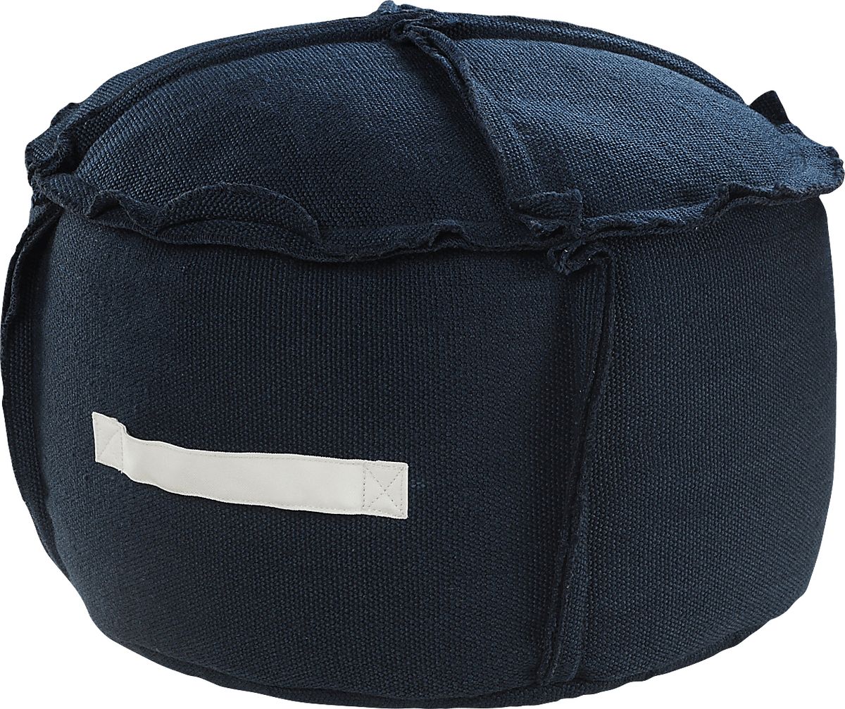 Saildale Navy Blue Pouf | Rooms to Go