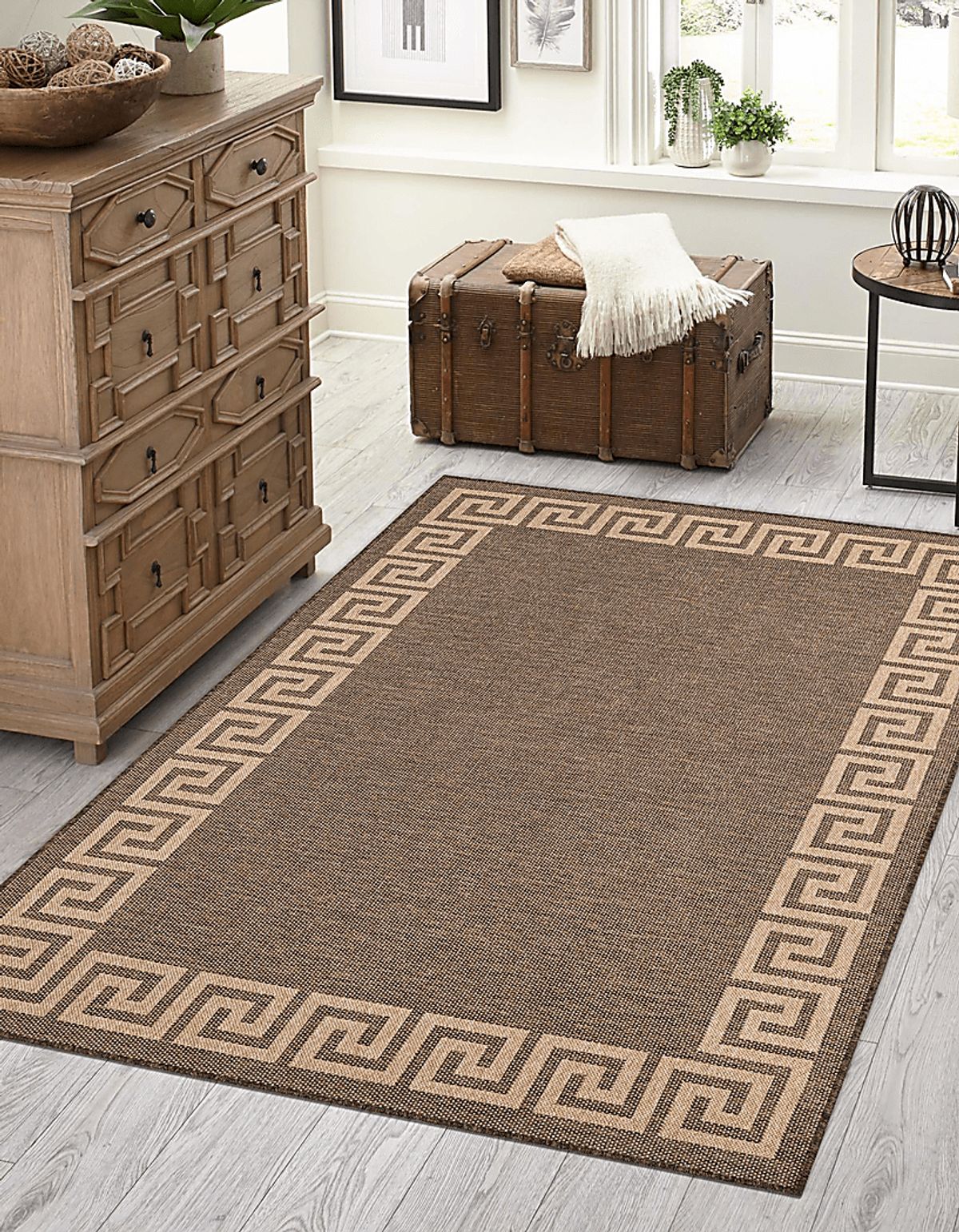 Sailstone Brown,Natural Beige,Brown,White Rugs | Rooms to Go