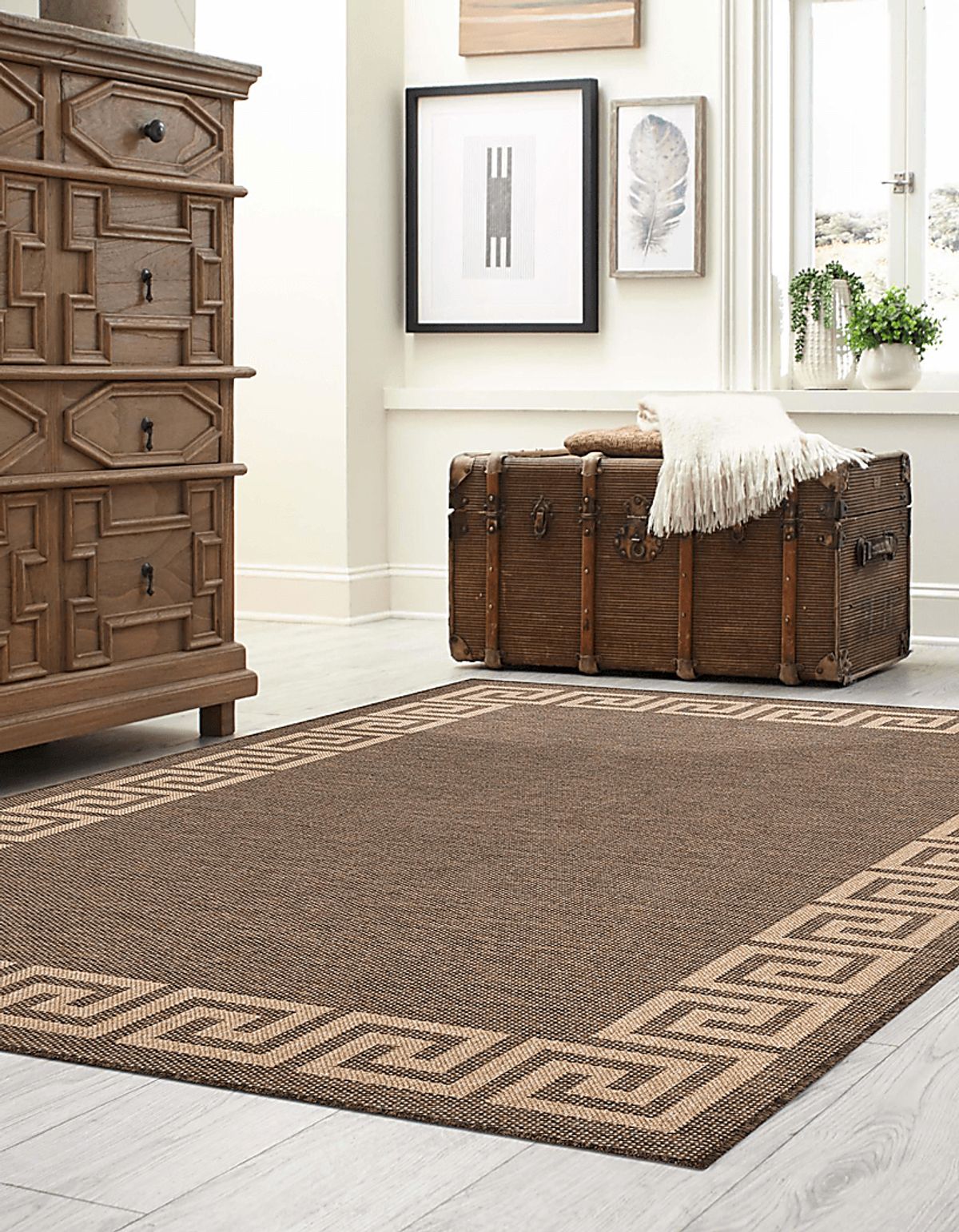 Sailstone Brown,Natural Beige,Brown,White Rugs | Rooms to Go