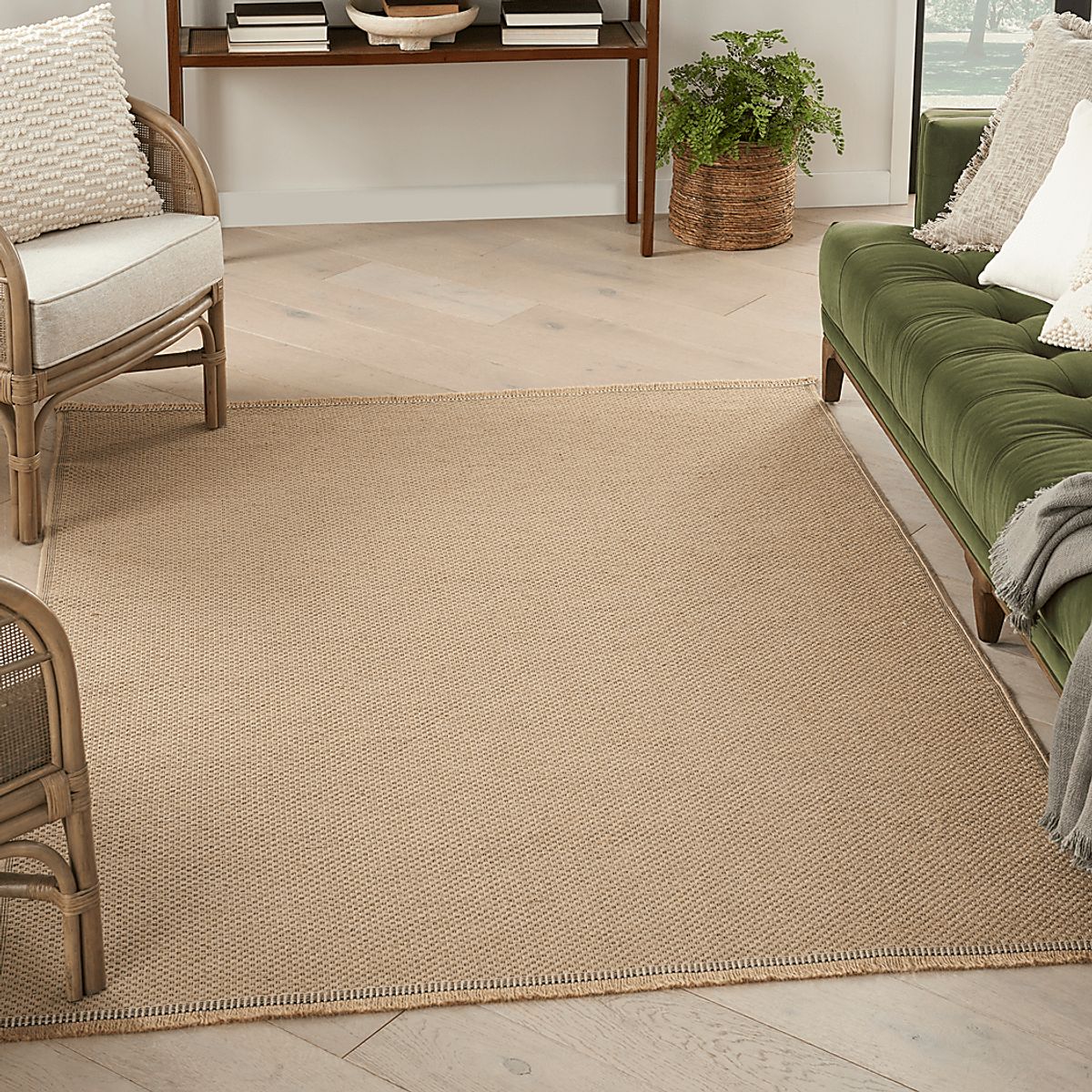 Sailwell Natural Beige,White Rug | Rooms to Go