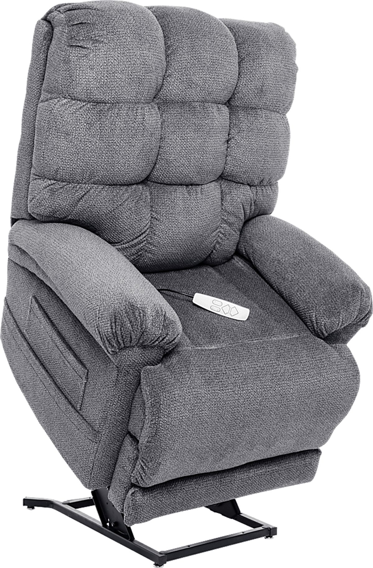Saisha Gray Polyester Fabric Power Recliner | Rooms to Go