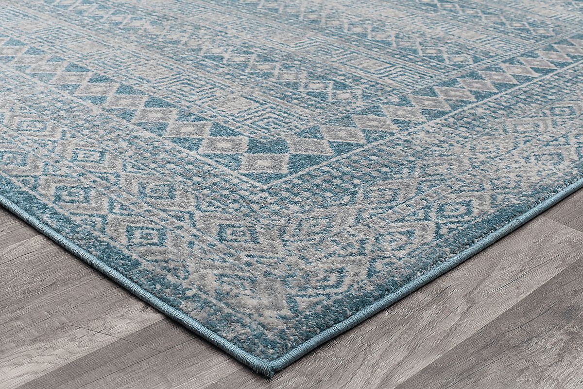 Salatino Blue Rug | Rooms to Go