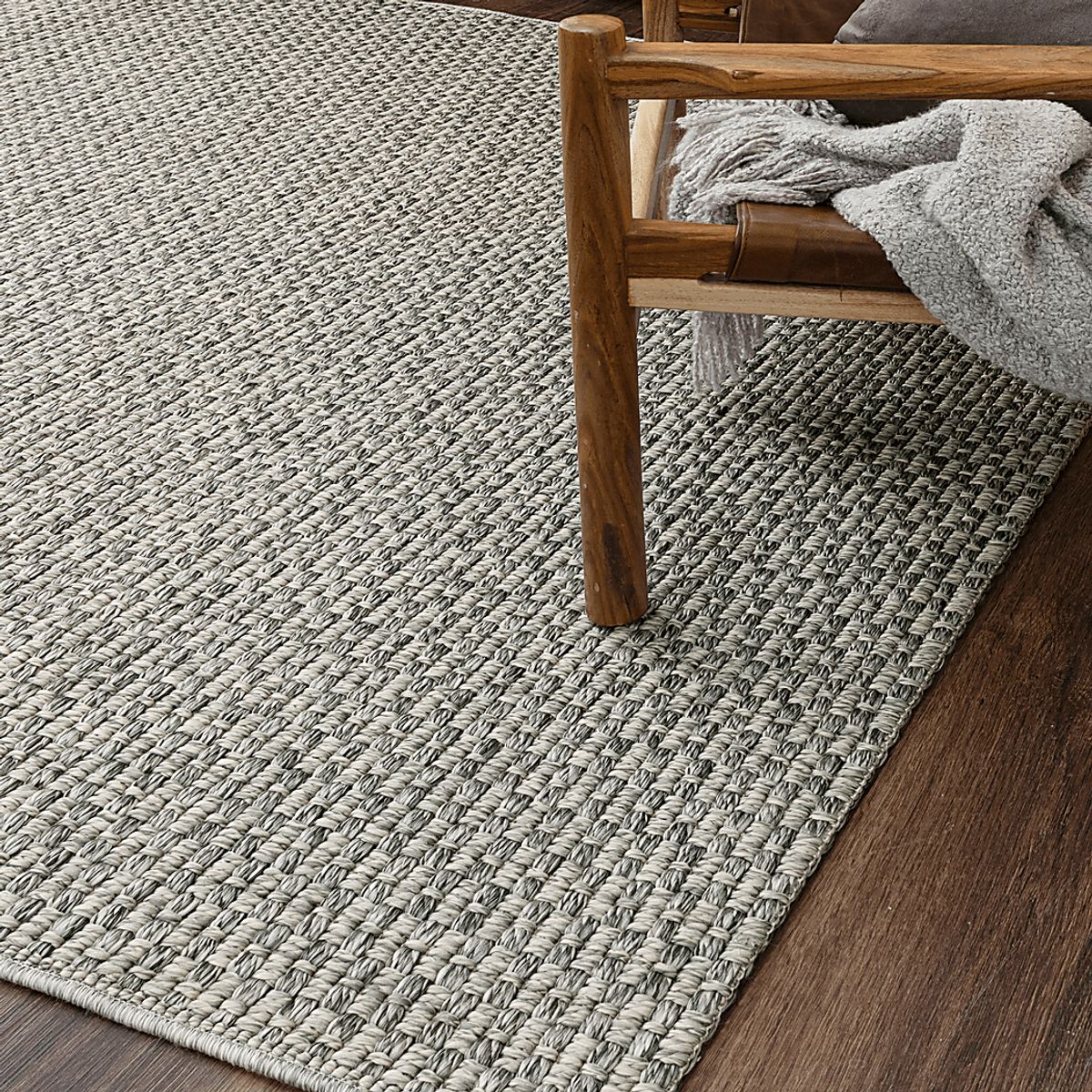 Salt Life Buxlam Bay Gray Outdoor Rugs | Rooms to Go