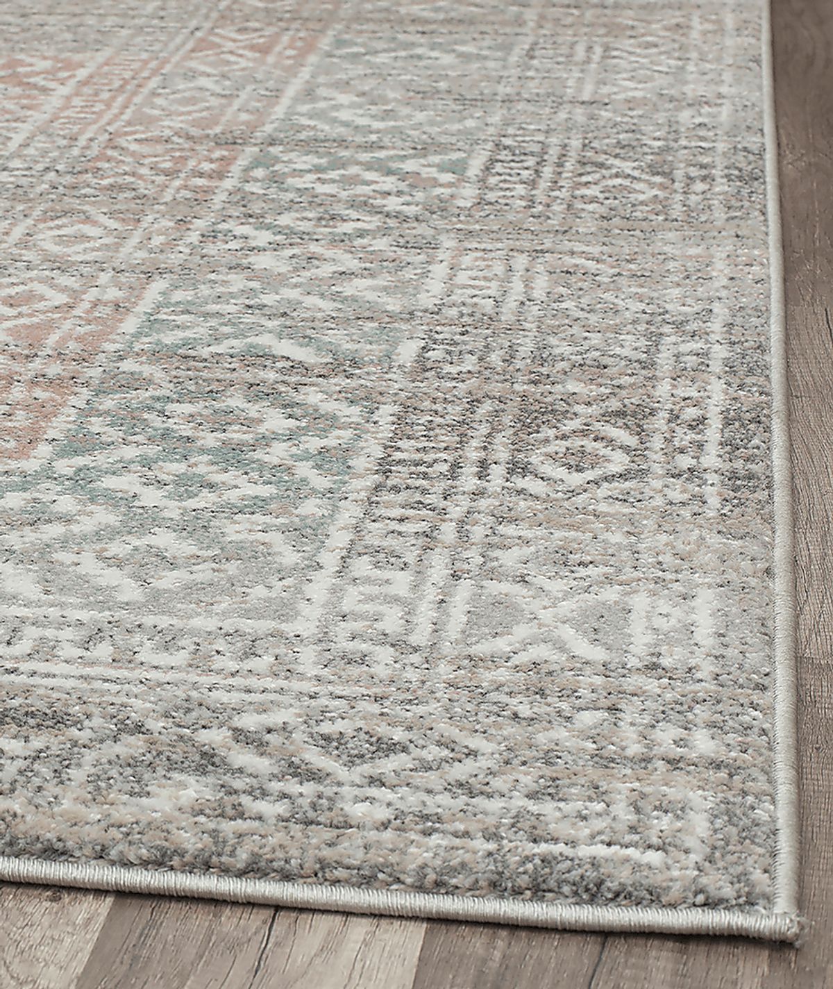 Samarbir Gray,Pink Rug | Rooms to Go