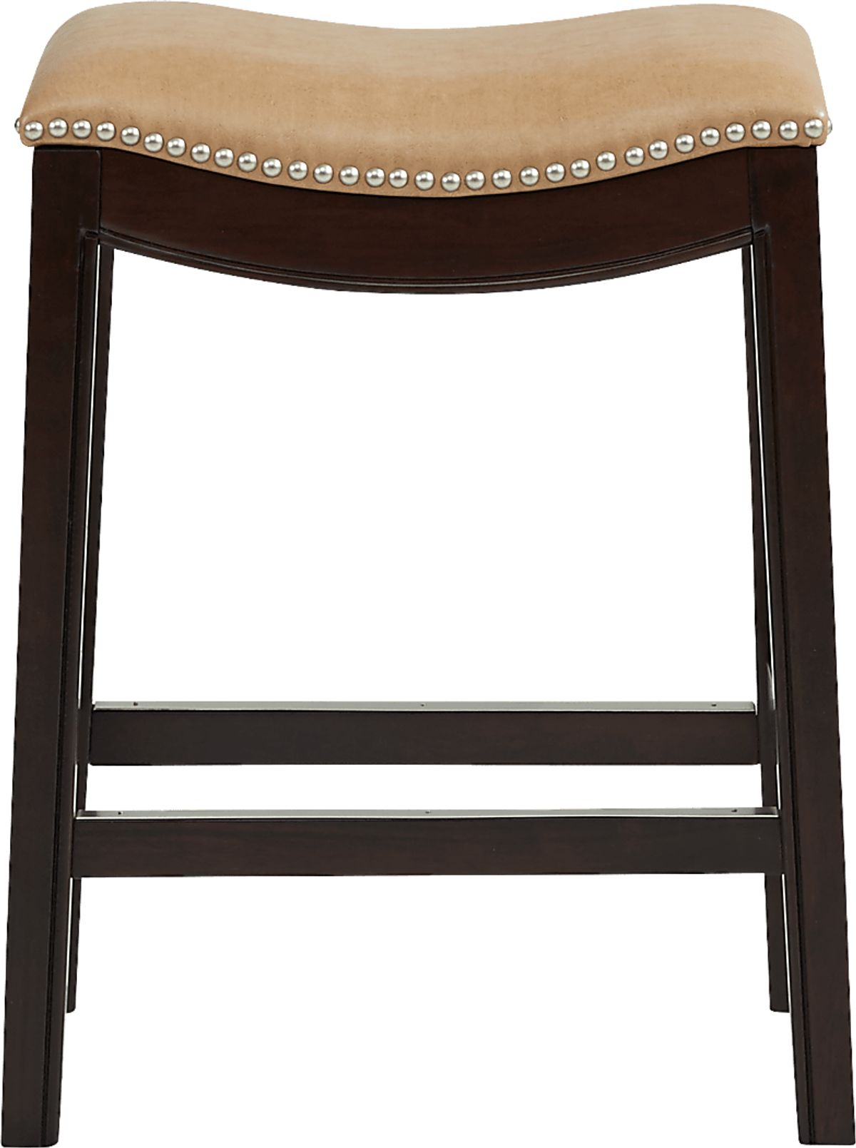 Samford Brown Dark Wood Camel Counter Height Stool | Rooms to Go