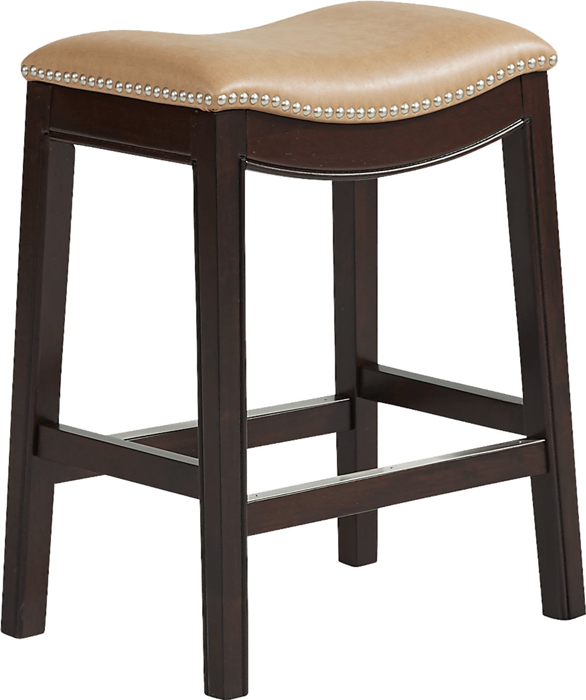 Samford Brown Dark Wood Camel Counter Height Stool | Rooms to Go