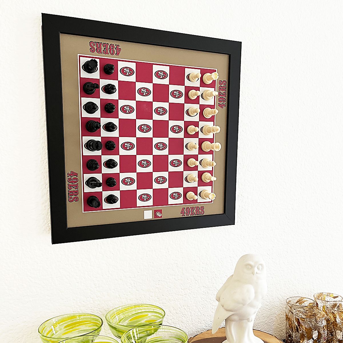Nfl Magnetic Chess Set Black,Gold,Red Black,Red,Yellow Artwork | Rooms ...
