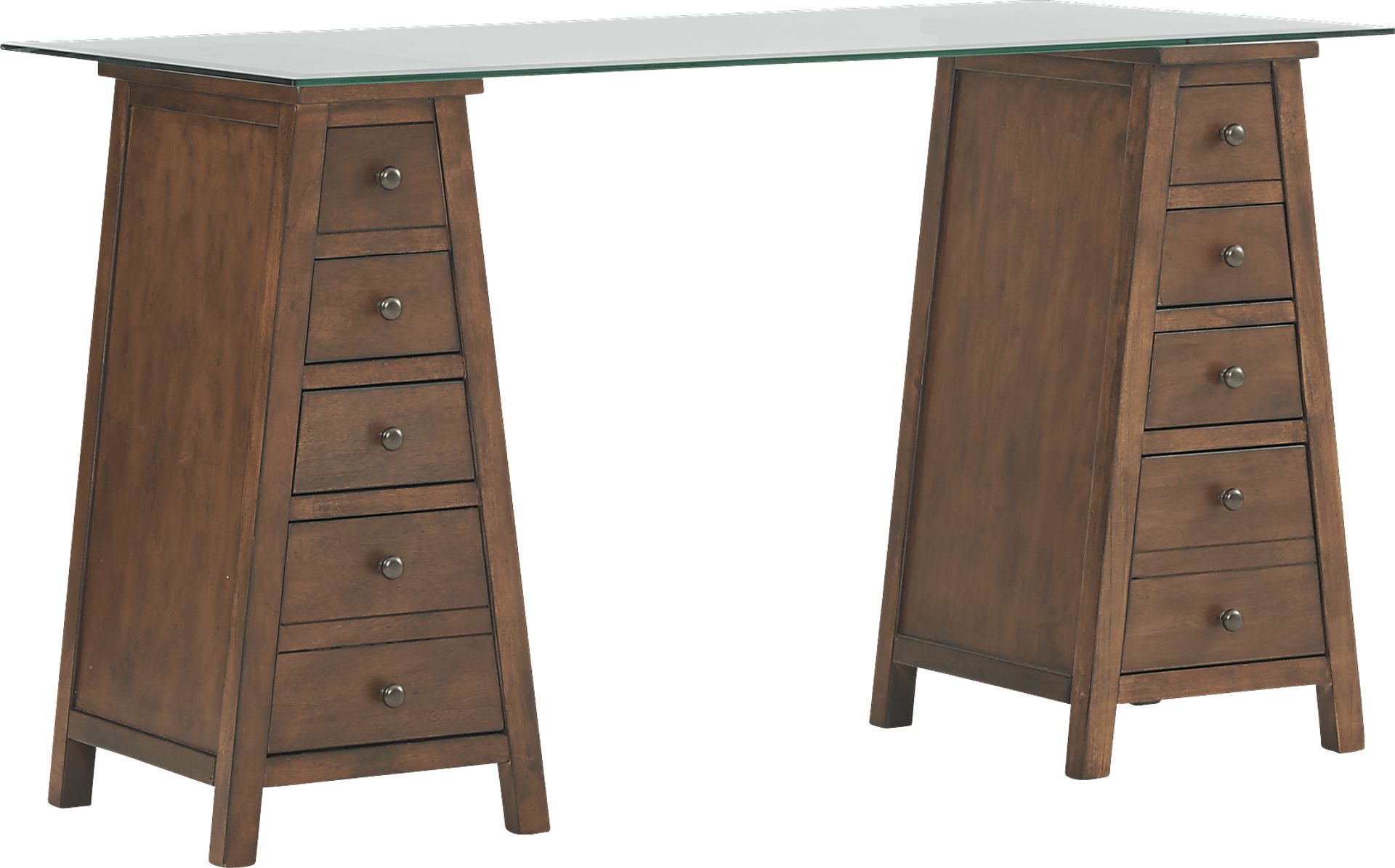 Sandi Brown Cherry Dark Wood Desk | Rooms to Go