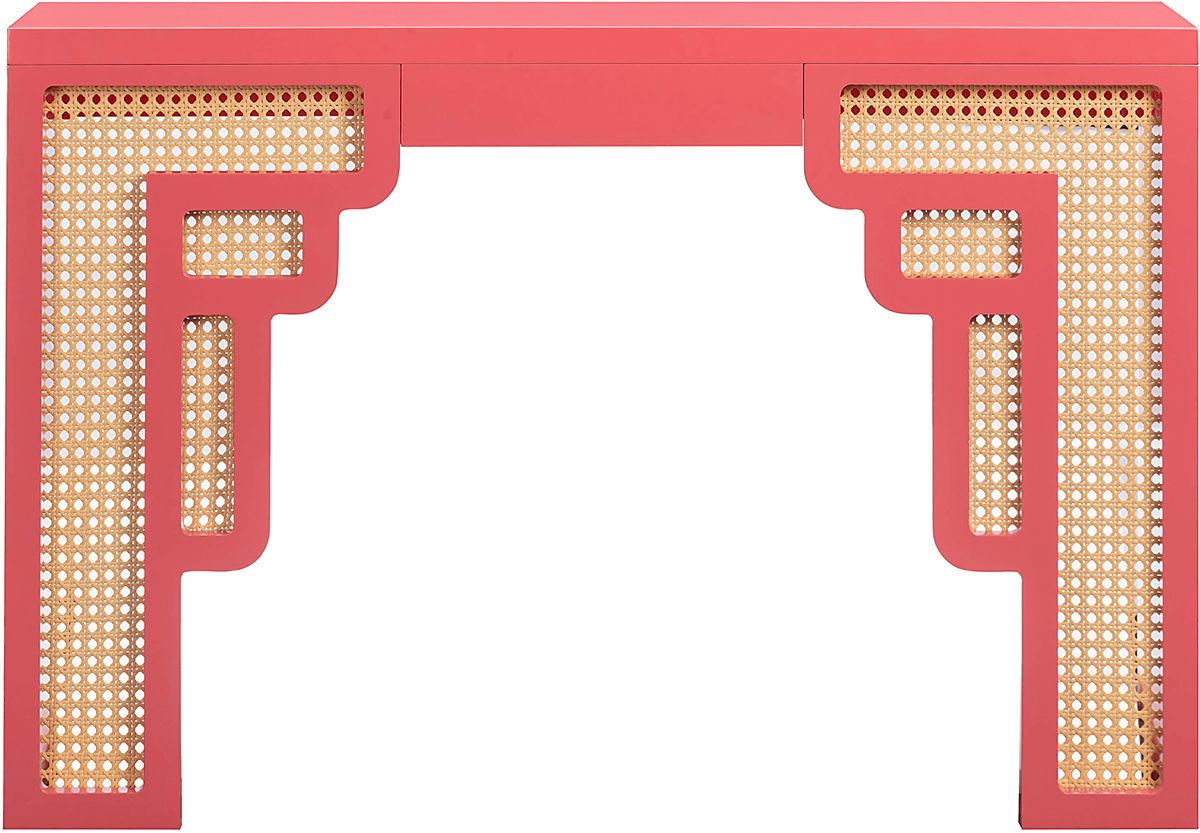 Sandidge Coral Orange Sofa Table | Rooms to Go