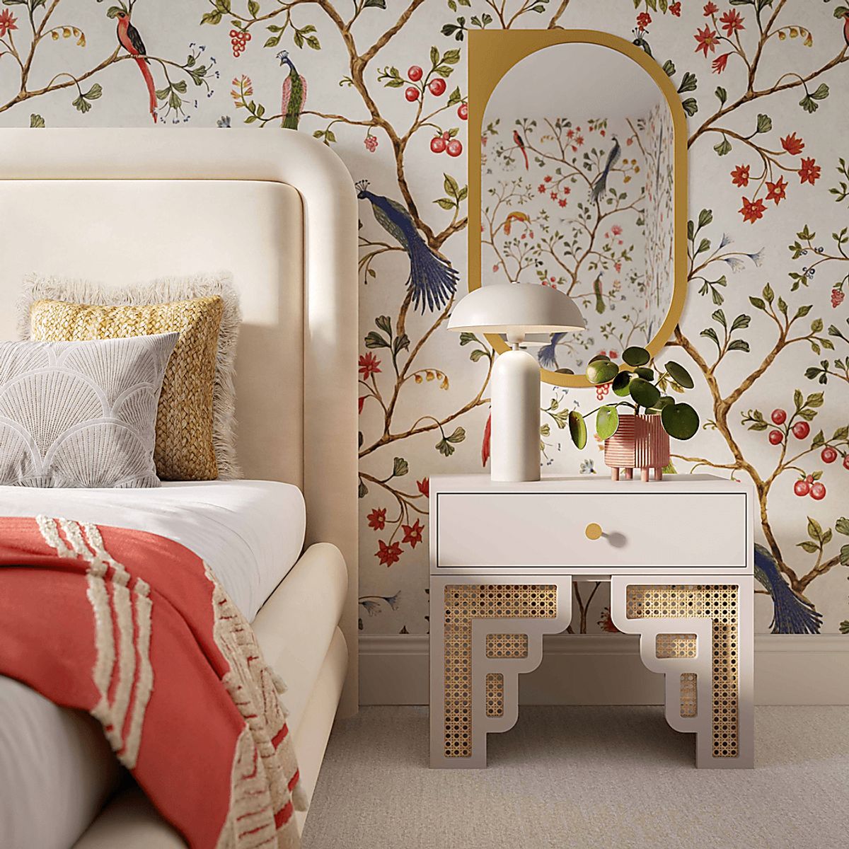 Sandidge Cream Beige Nightstand | Rooms to Go