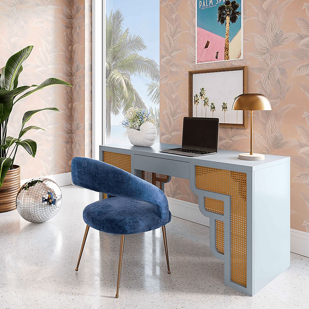 Sandidge Light Blue Desk | Rooms to Go