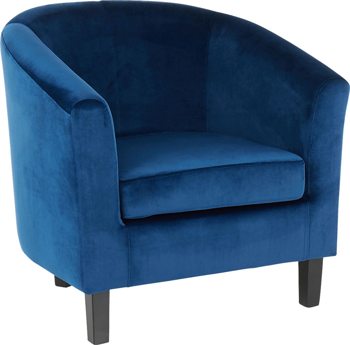Sandifer Blue Velvet Plush Accent Chair | Rooms to Go
