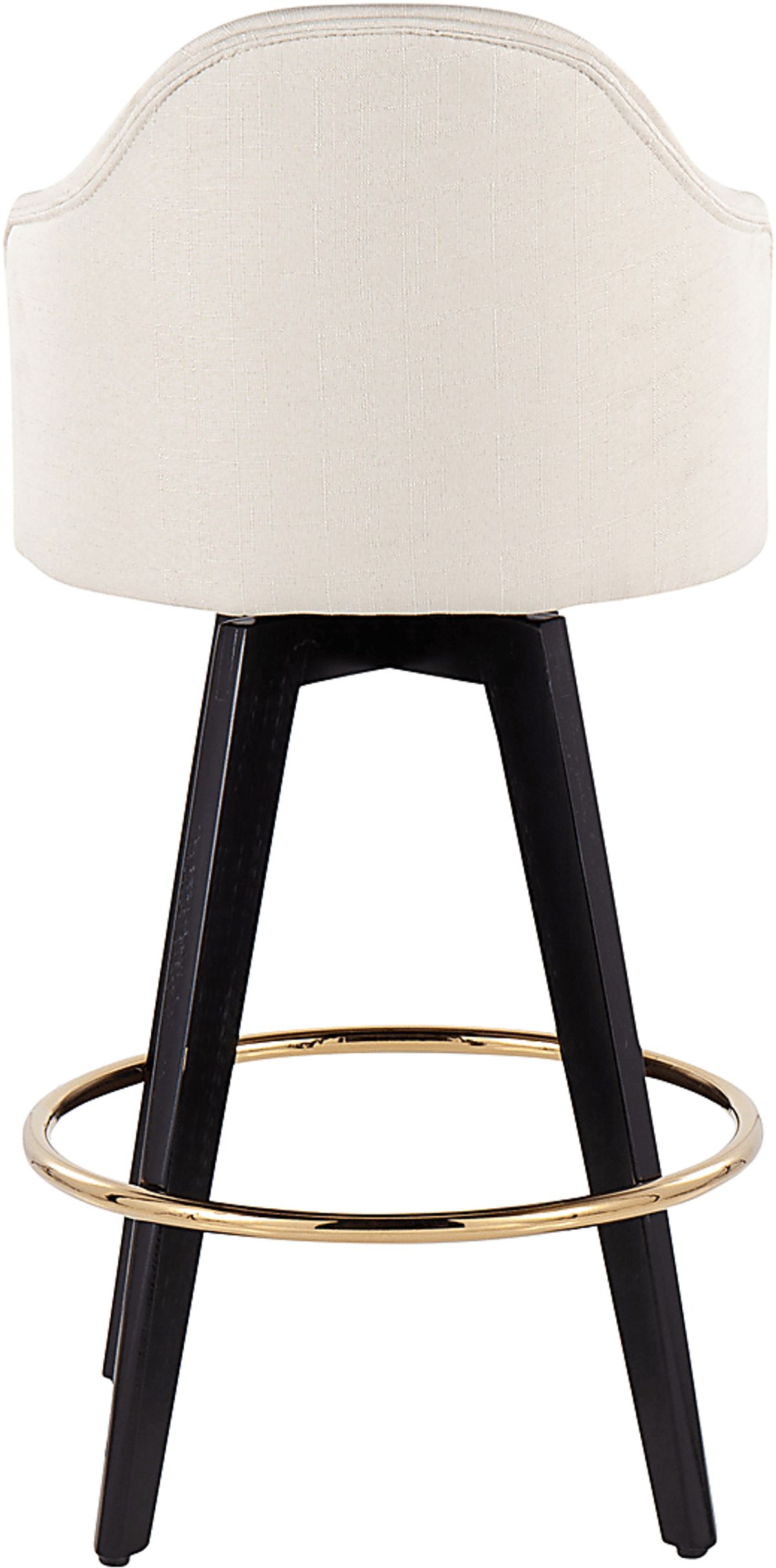 Sandron I Black Black,Colors Cream Beige Swivel Barstool | Rooms to Go