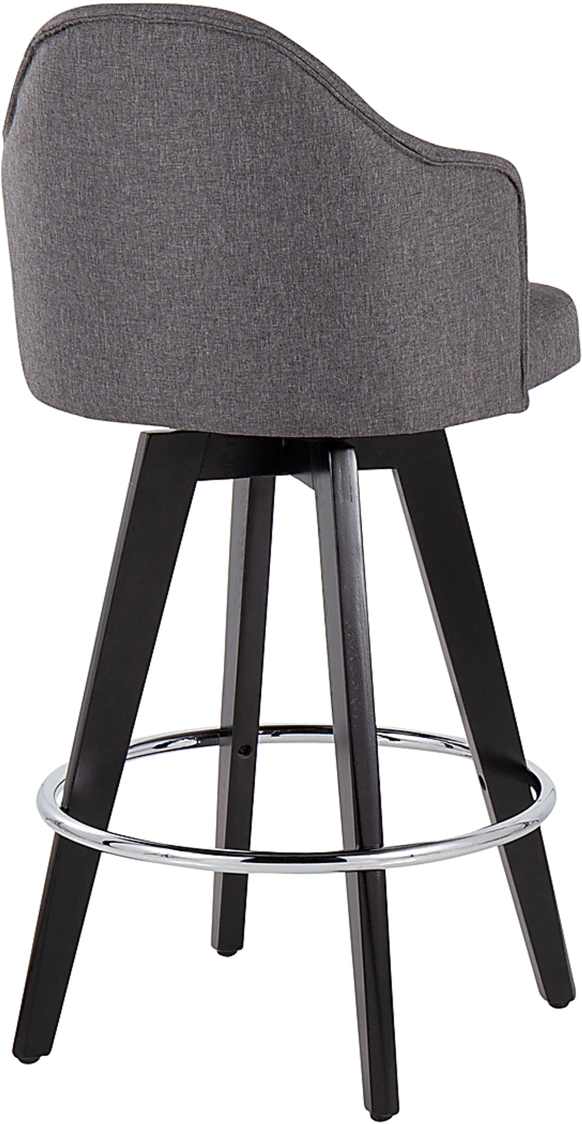 Sandron II Black Black,Colors Gray Swivel Barstool | Rooms to Go
