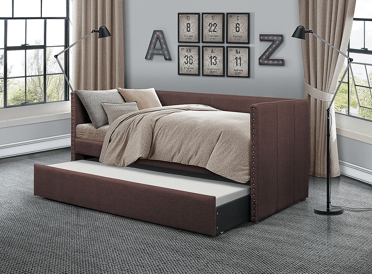Sanford Way Brown Dark Wood Daybed With Trundle | Rooms to Go
