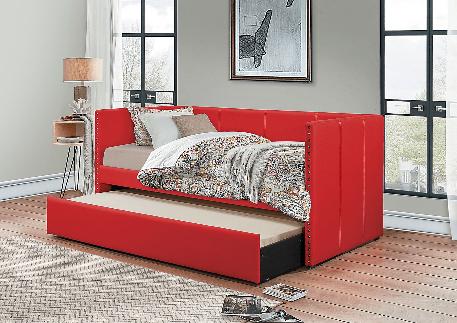 Sanford Way Red Colors Daybed With Trundle | Rooms to Go