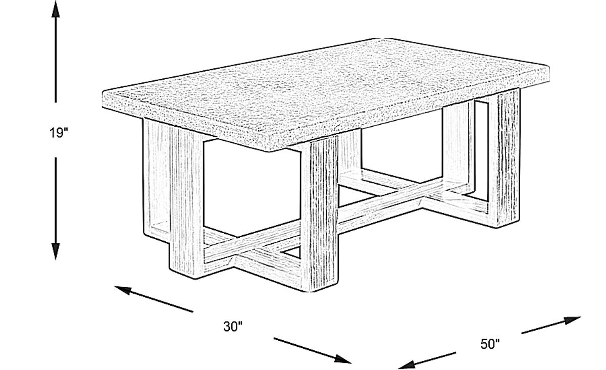 Sanger Gray Rectangle Cocktail Table | Rooms to Go