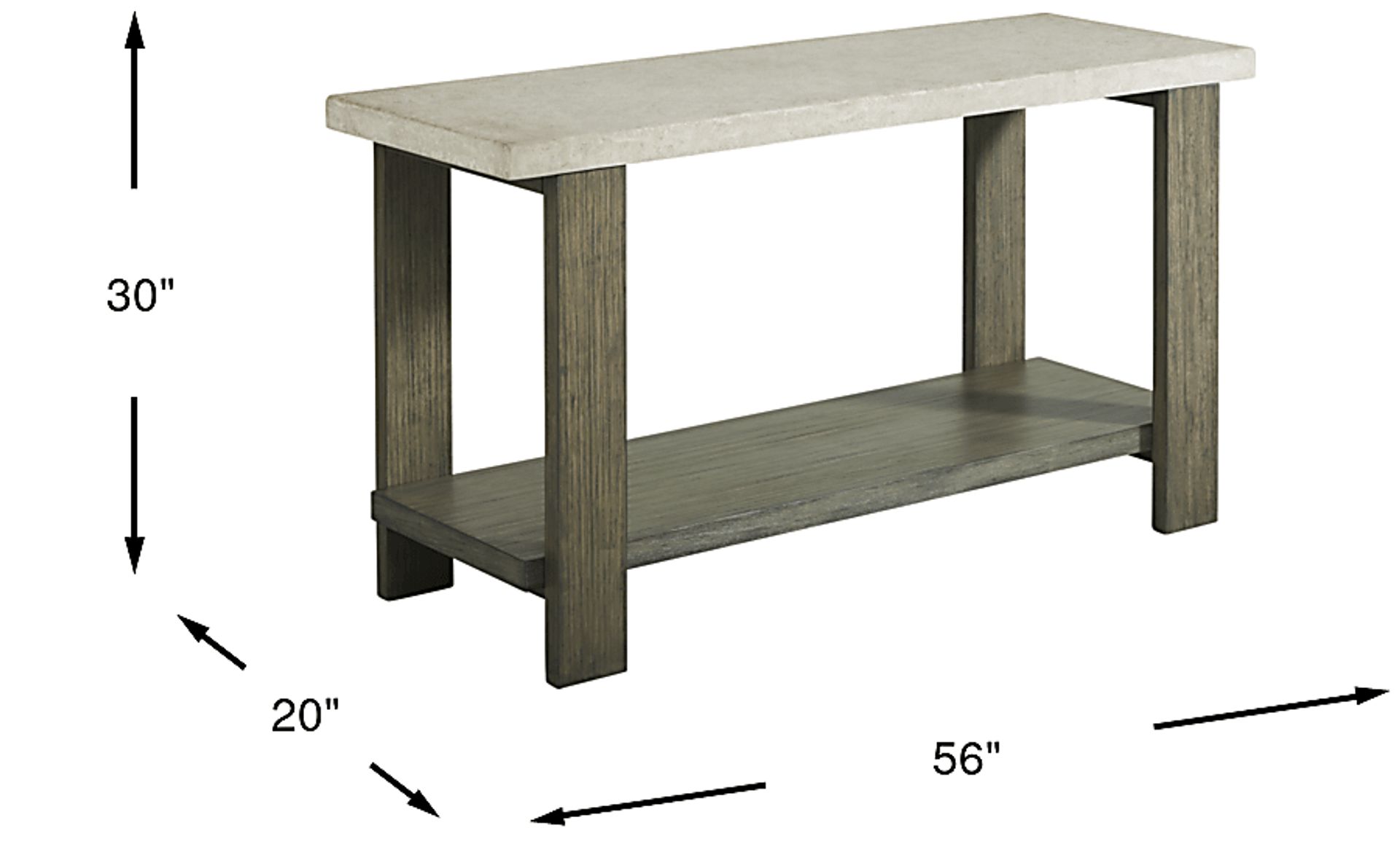 Sanger Gray Sofa Table | Rooms to Go