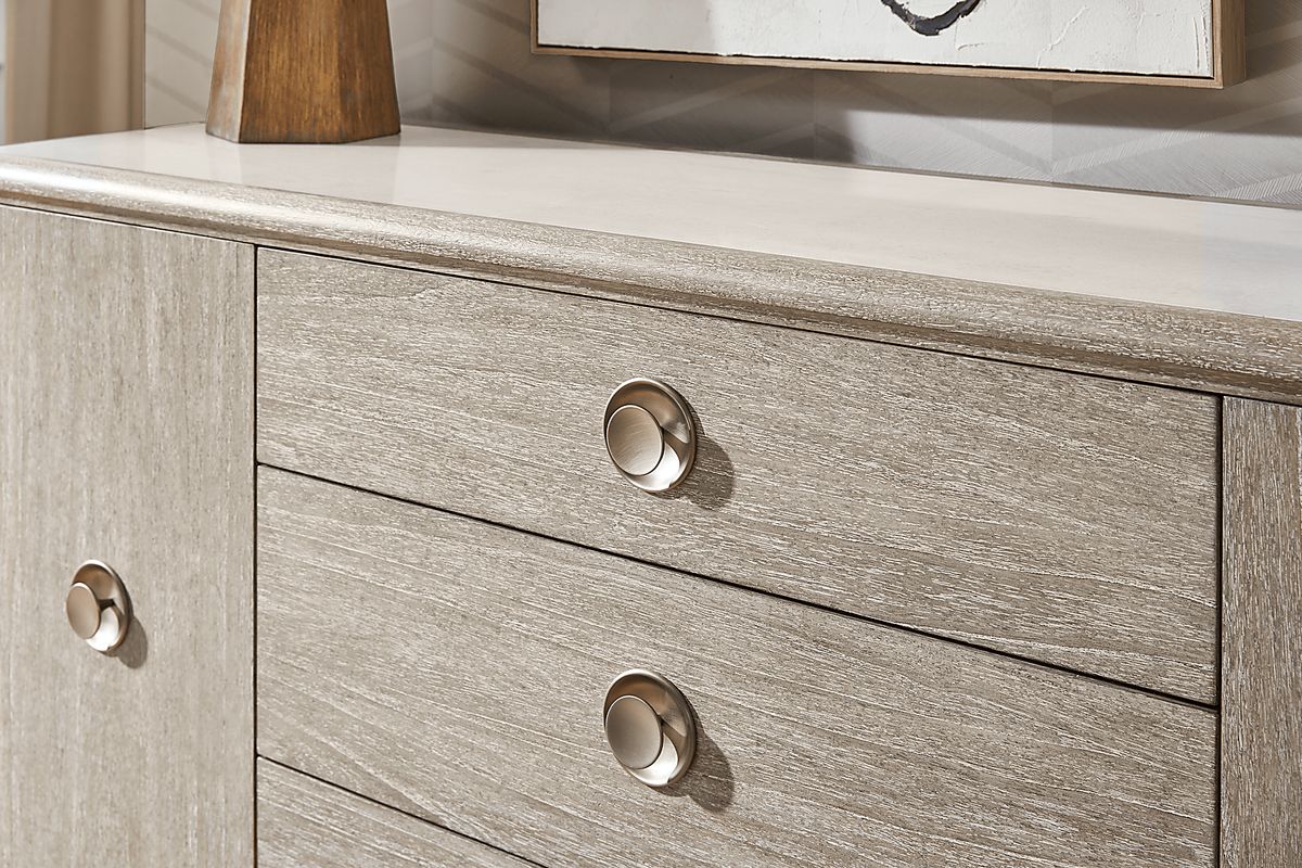 Drew & Jonathan Santa Clarita Light Gray Server | Rooms to Go