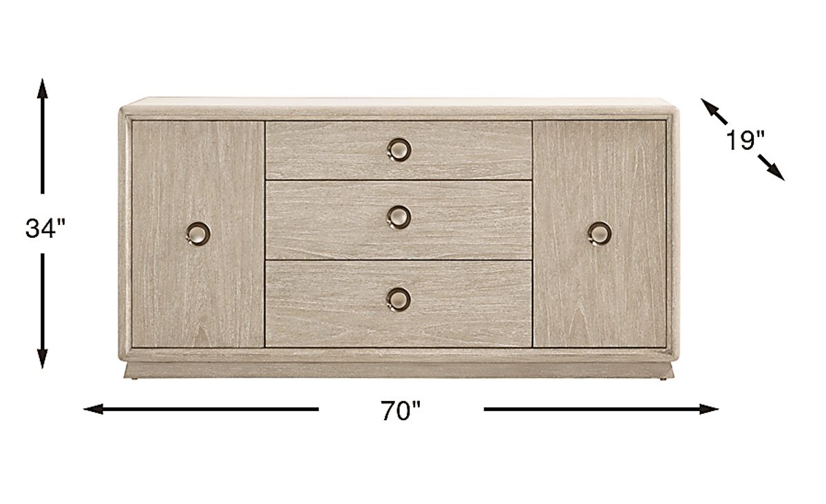 Drew & Jonathan Santa Clarita Light Gray Server | Rooms to Go