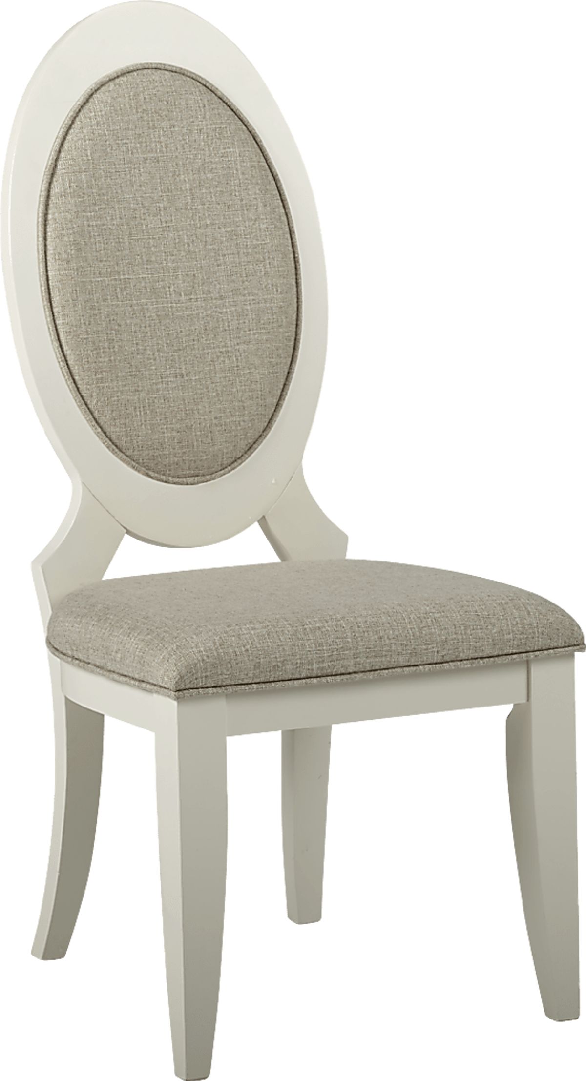 Santa Fiora White Colors,White Gray Oval Back Side Chair | Rooms to Go
