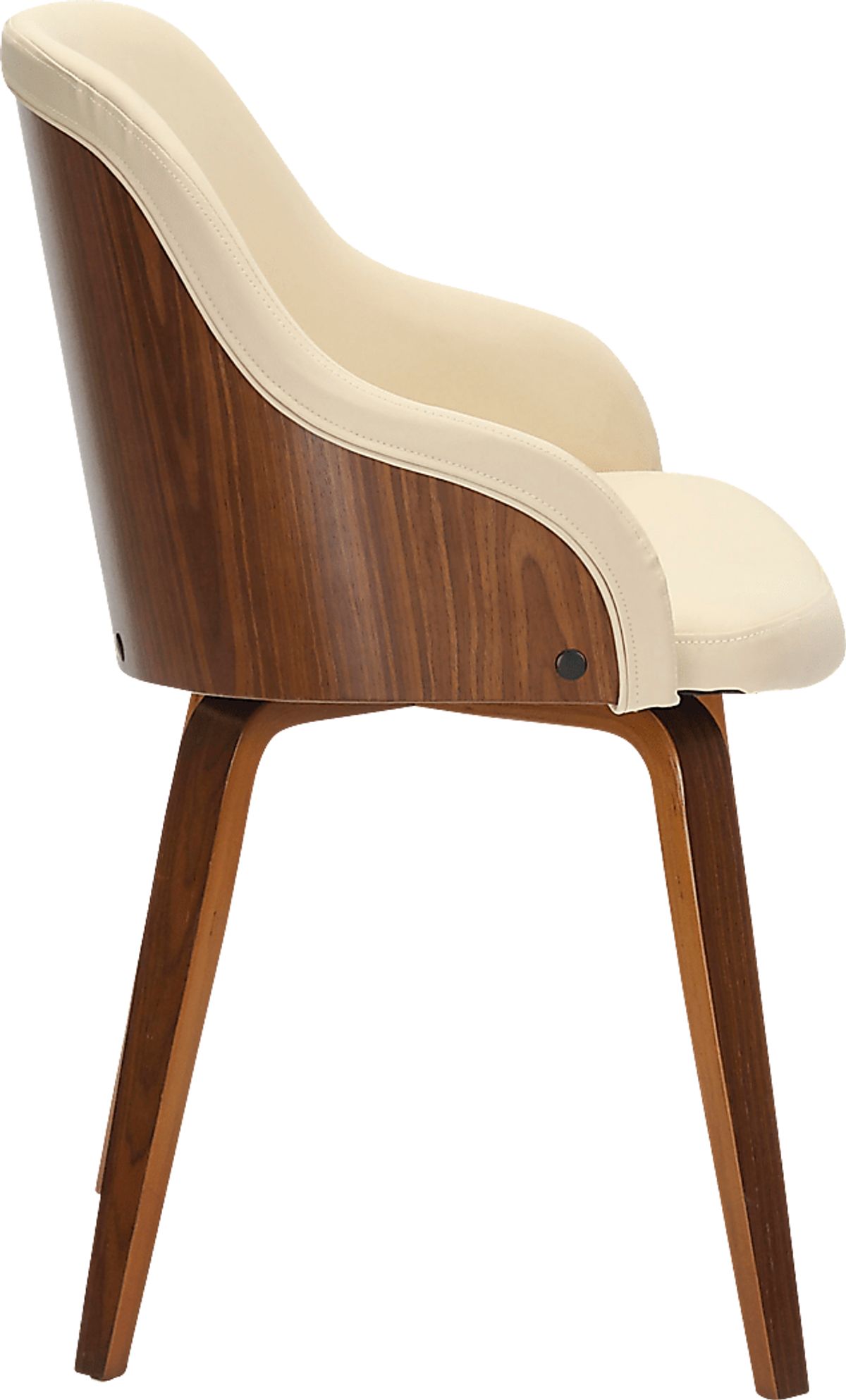 Sappington II Walnut Dark Wood Polyurethane Fabric Dining Chair | Rooms ...