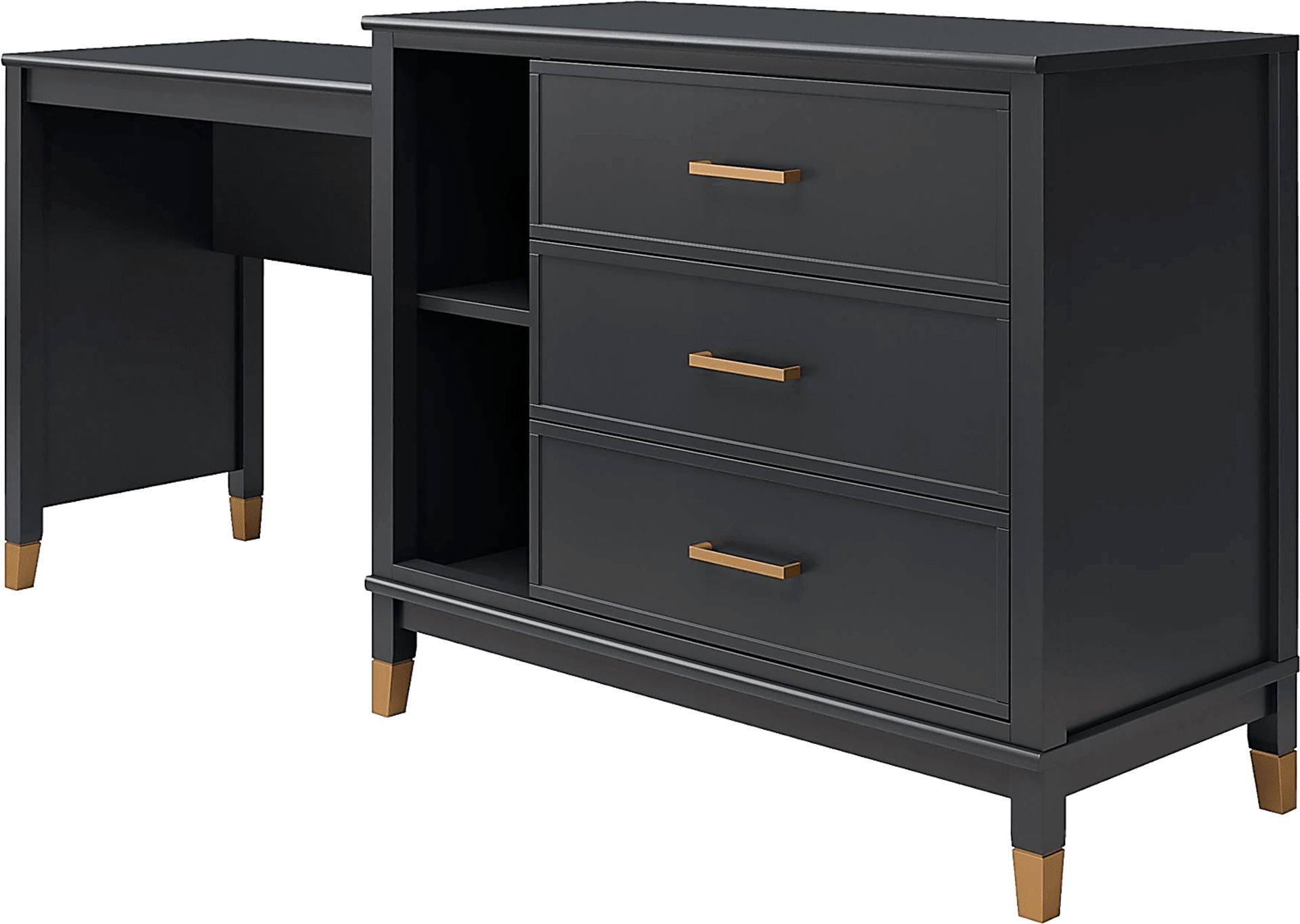 Sarcoxie Black Black,Colors Desk | Rooms to Go
