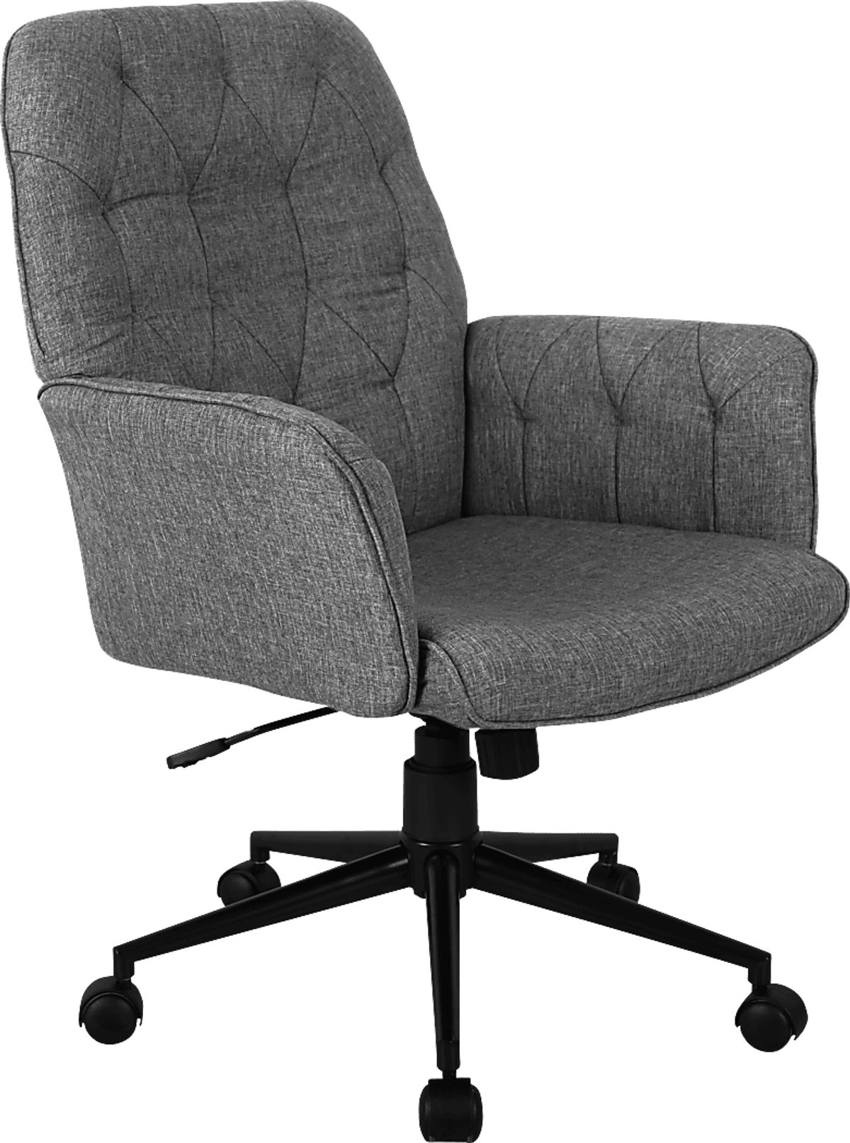 Sarosa Gray Polyester,Steel Fabric Desk Chair | Rooms to Go