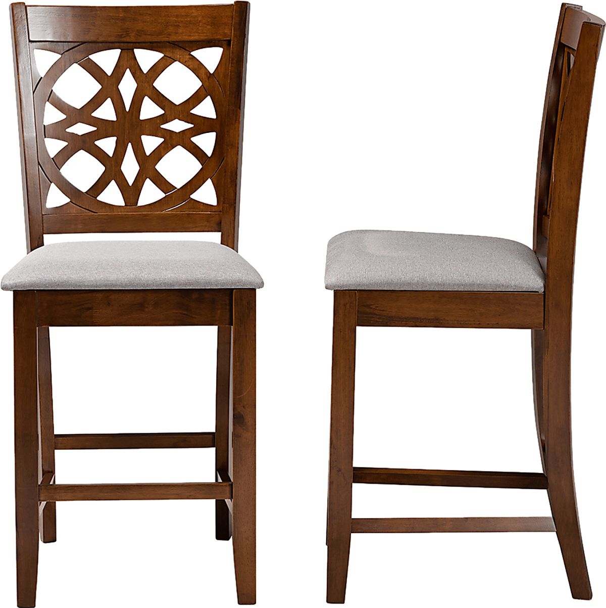 Sarria Dark Wood Sangria Walnut Brown Polyester Fabric Counter Stool ...
