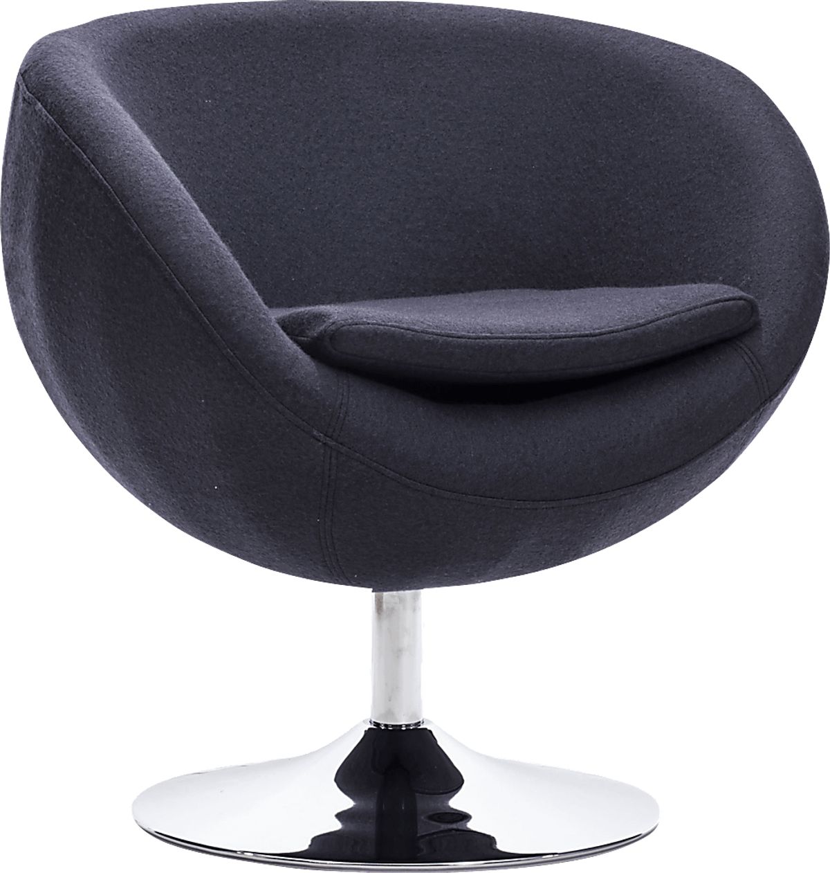 Satay Graphite Gray Polyester Fabric Swivel Accent Chair | Rooms to Go