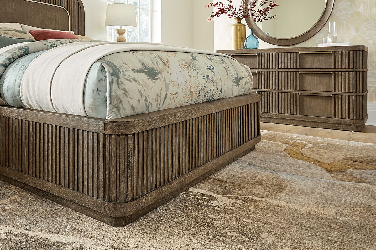 Drew & Jonathan Sausalito Brown Dark Wood 3 Pc Queen Panel Bed | Rooms ...