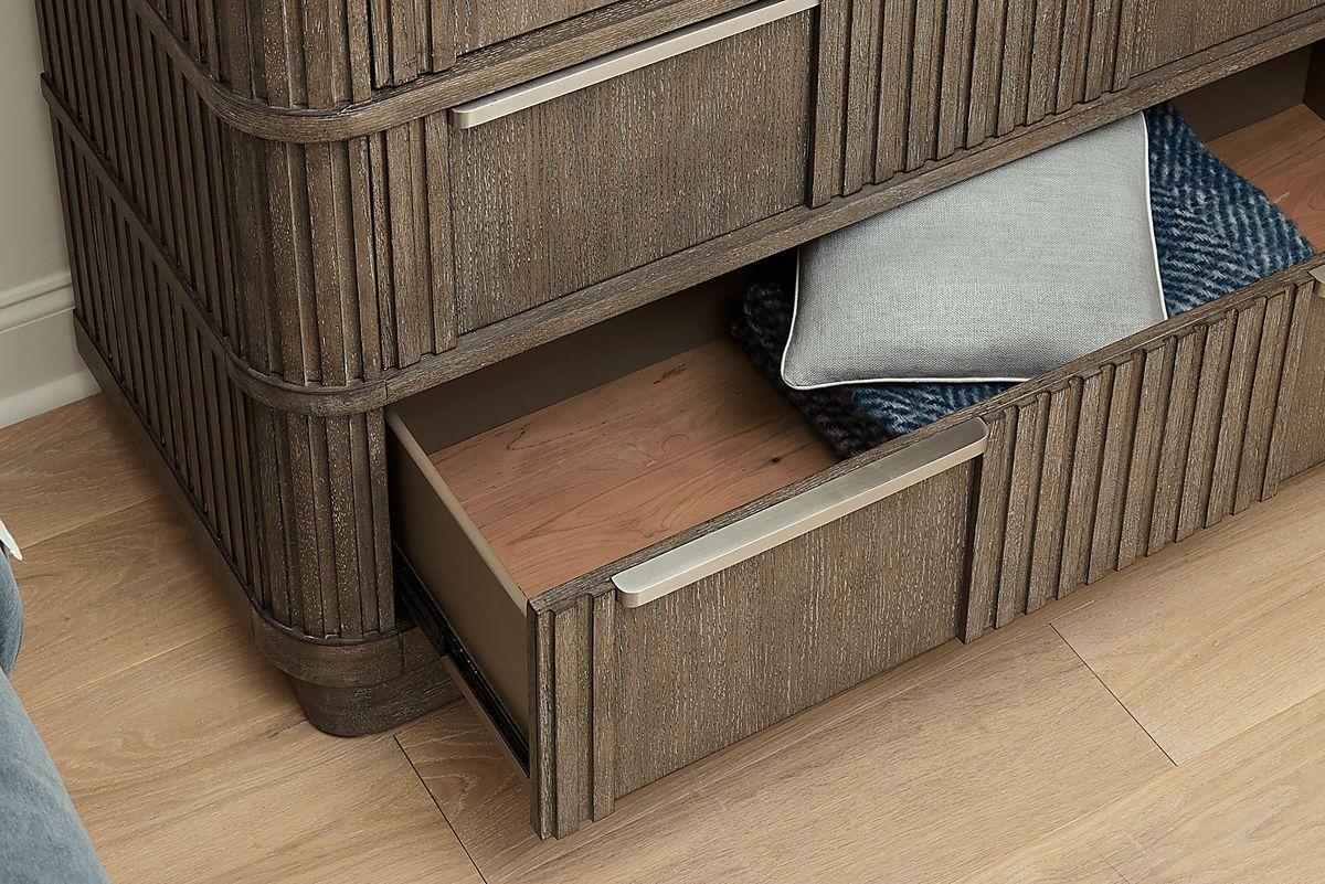 Drew & Jonathan Sausalito Brown Dark Wood Chest | Rooms to Go