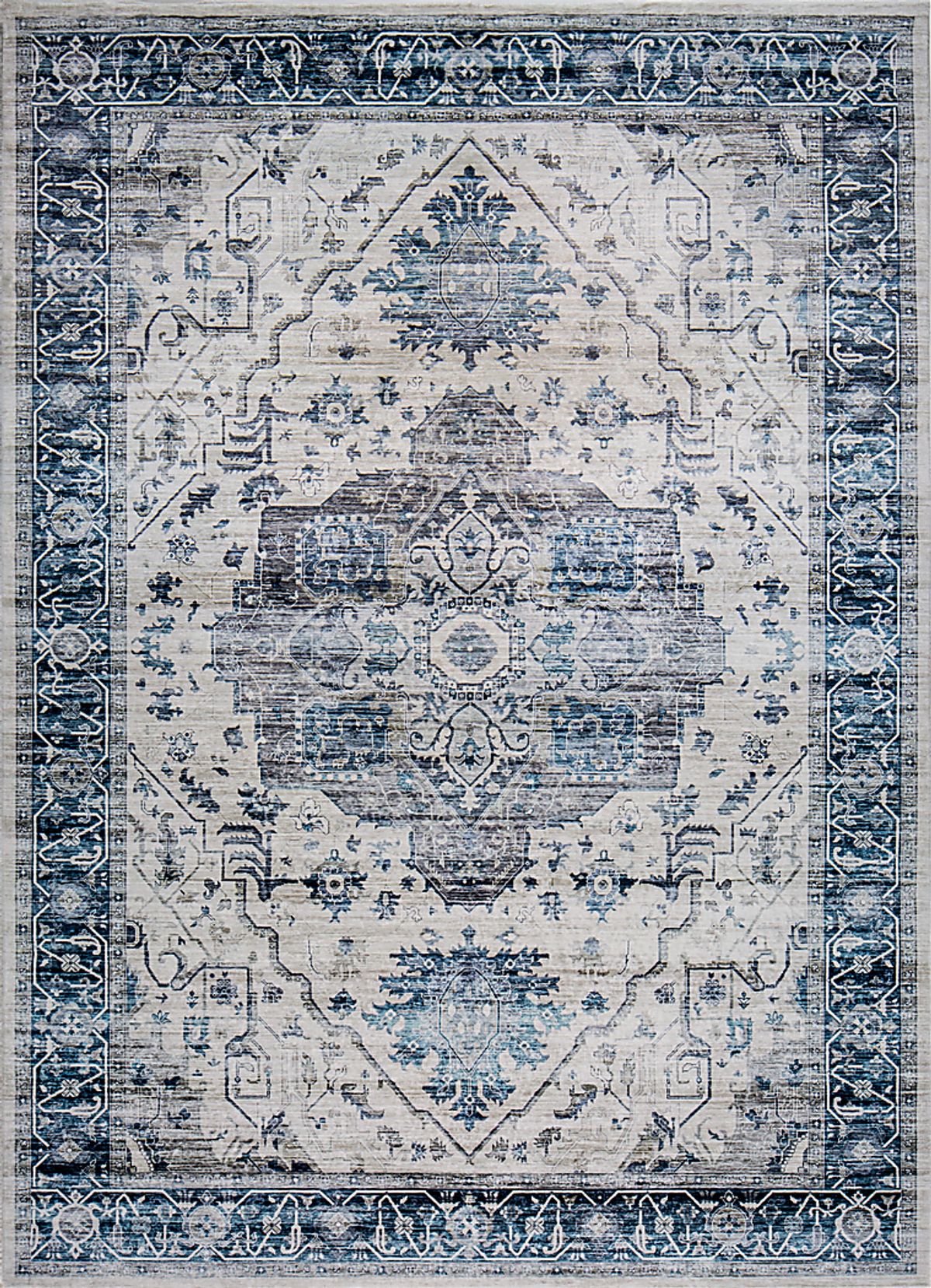 Savanora Blue,Ivory Beige,Blue Rugs | Rooms to Go