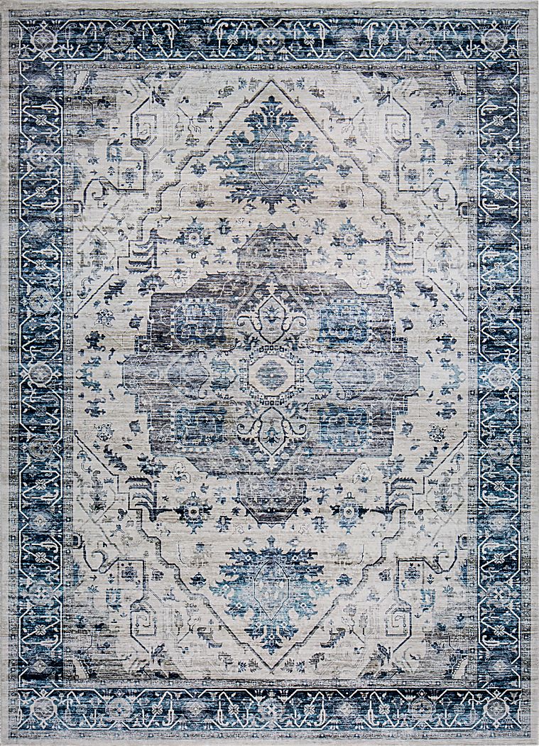 Savanora Blue,Ivory Beige,Blue Rugs | Rooms to Go