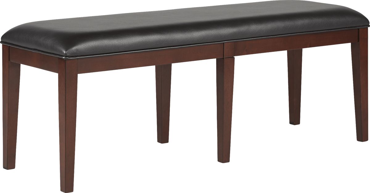 Savona Chocolate Dark Wood Counter Height Bench - Rooms To Go